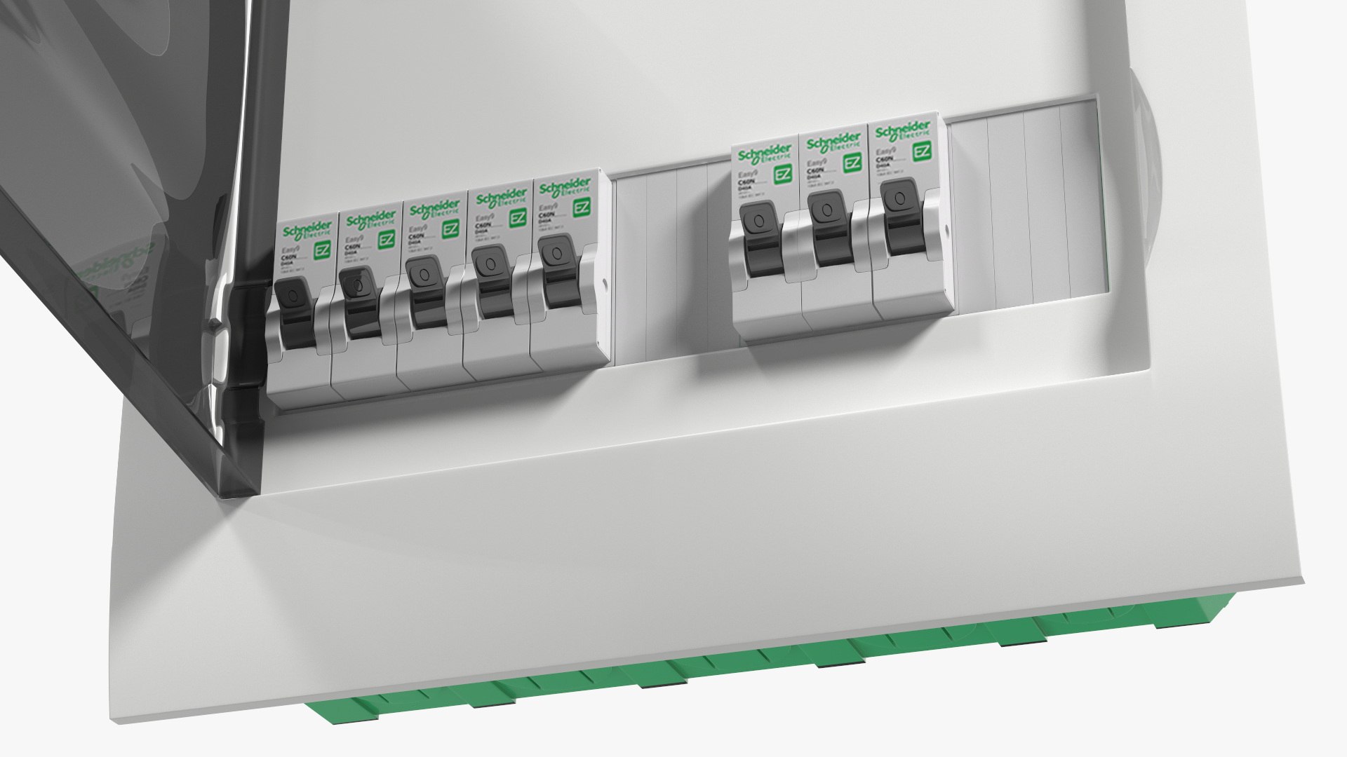 3D Schneider Electrical Enclosure with Circuit Breakers - TurboSquid ...