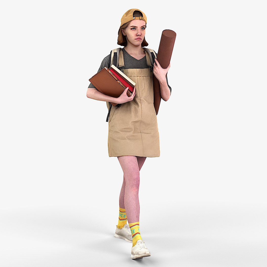 Student Girl 3D - TurboSquid 2004113