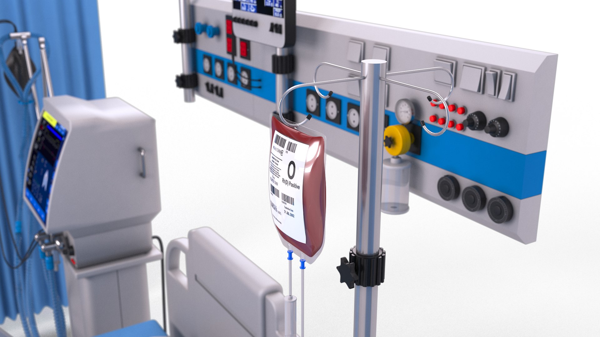 ICU Equipment 2 3D Model - TurboSquid 2092982