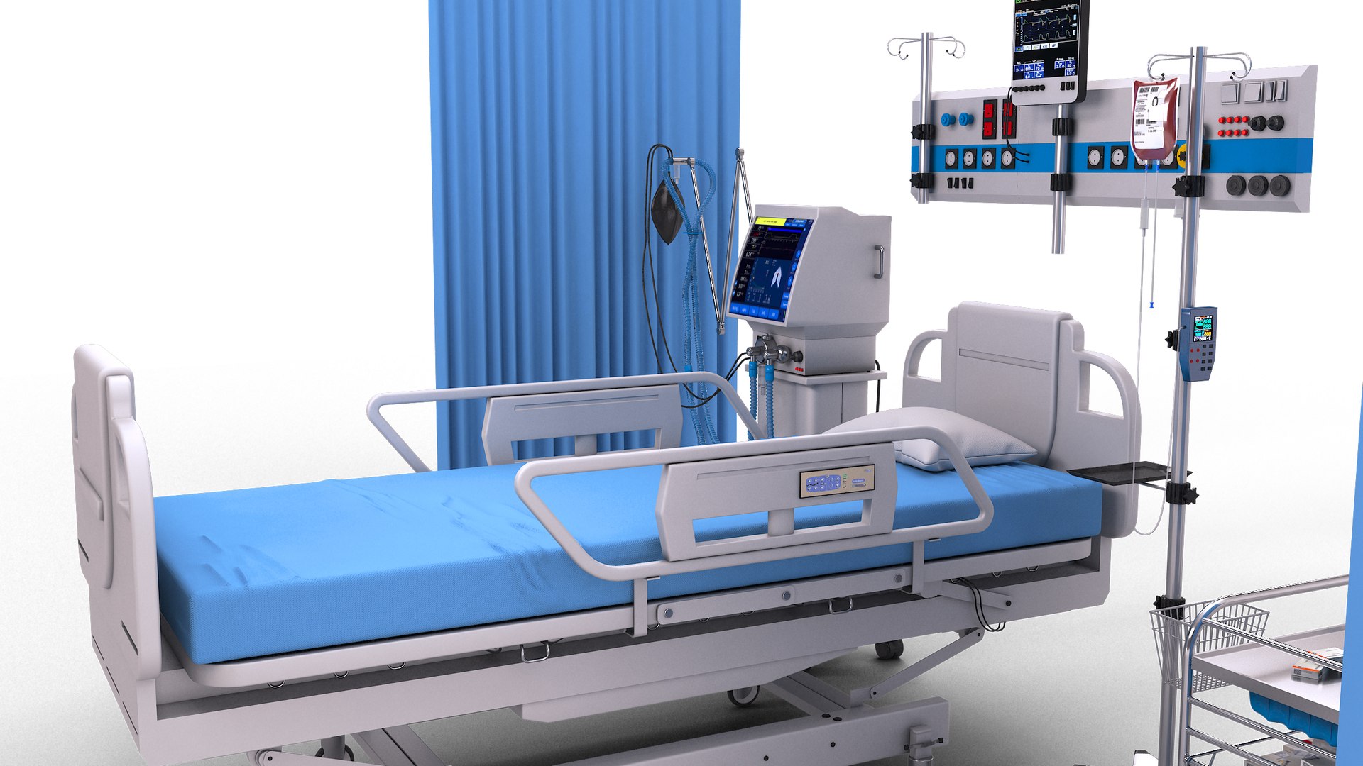 ICU Equipment 2 3D Model - TurboSquid 2092982