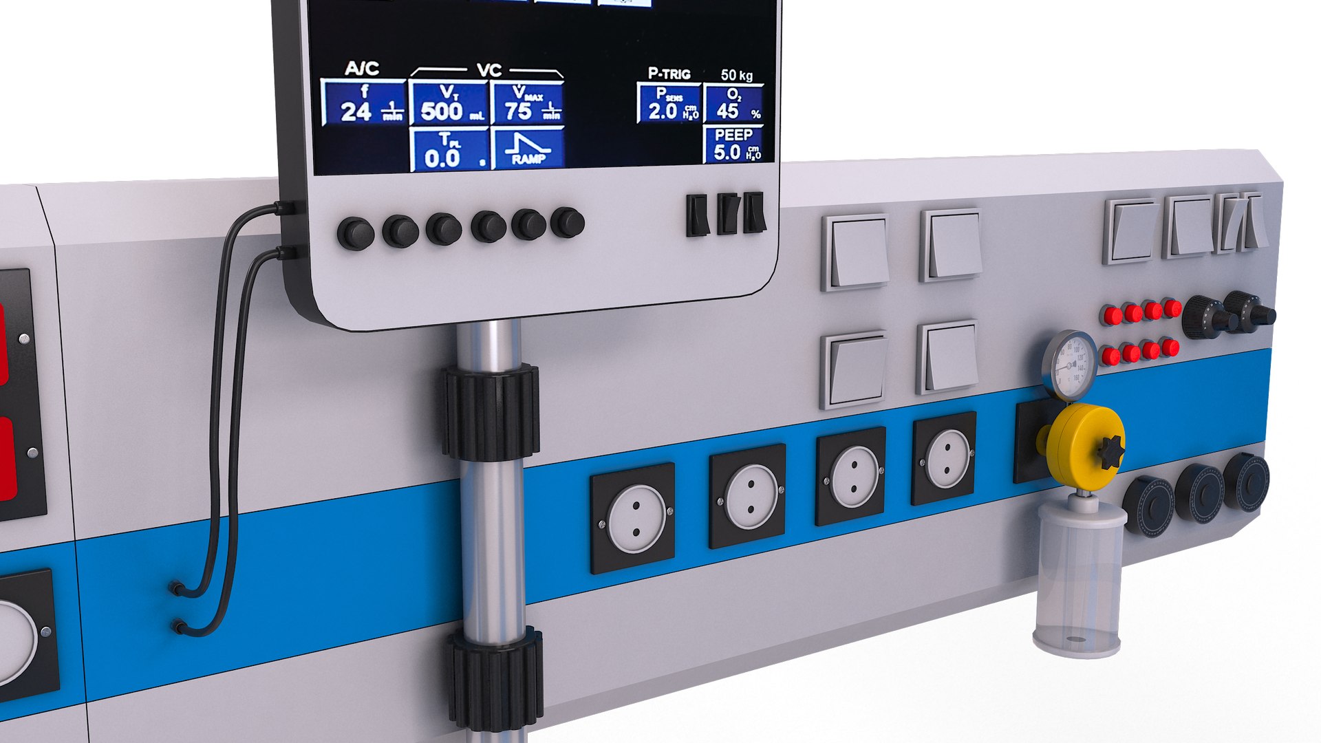 ICU Equipment 2 3D Model - TurboSquid 2092982