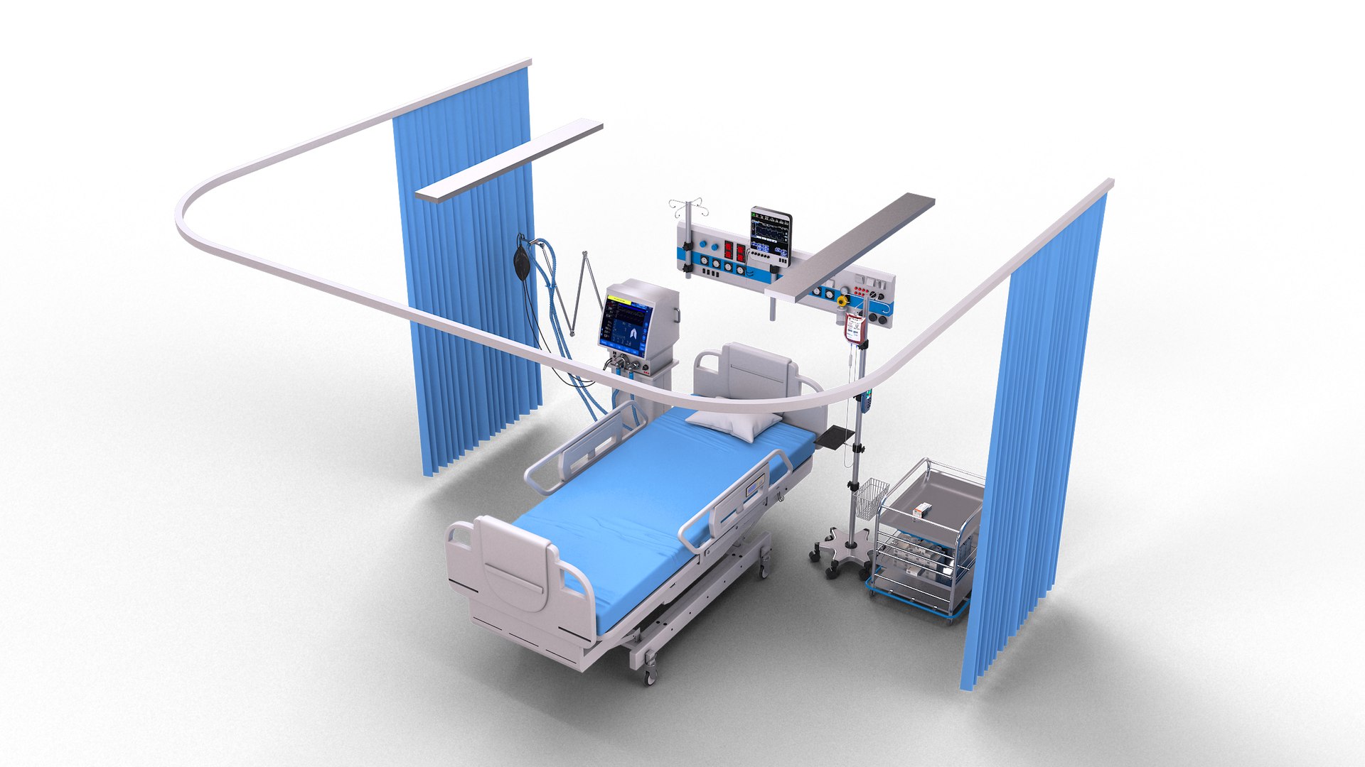 ICU Equipment 2 3D Model - TurboSquid 2092982