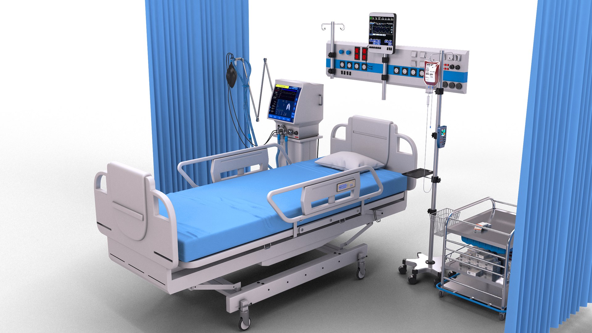 ICU Equipment 2 3D Model - TurboSquid 2092982
