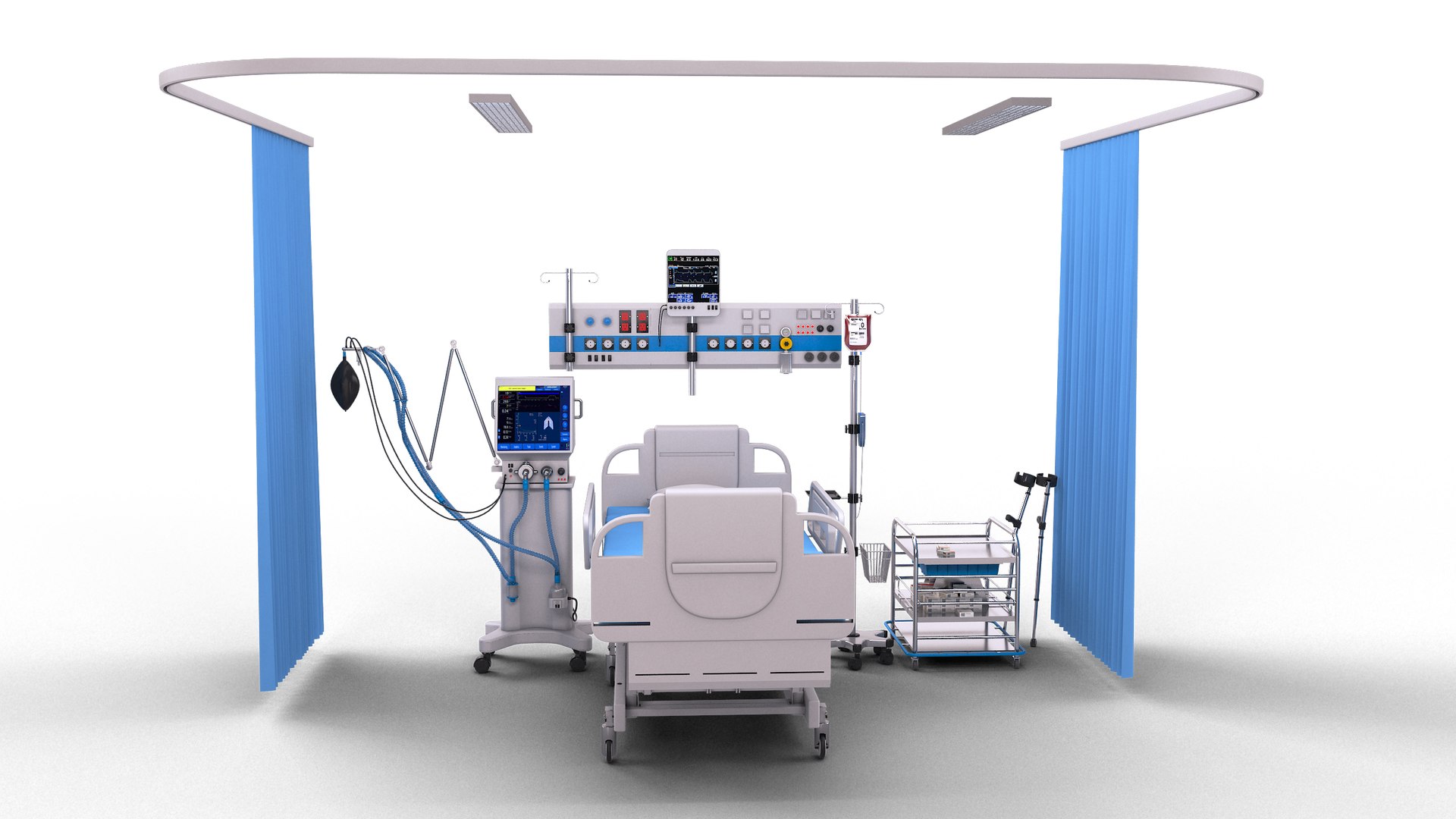 ICU Equipment 2 3D Model - TurboSquid 2092982