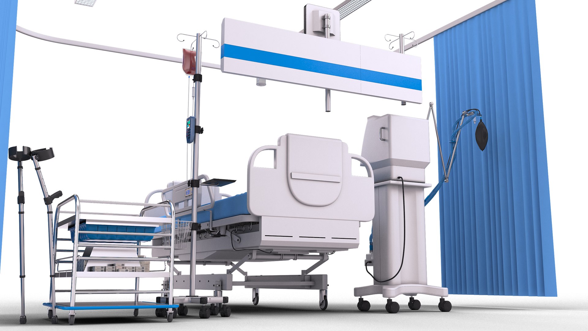 ICU Equipment 2 3D Model - TurboSquid 2092982