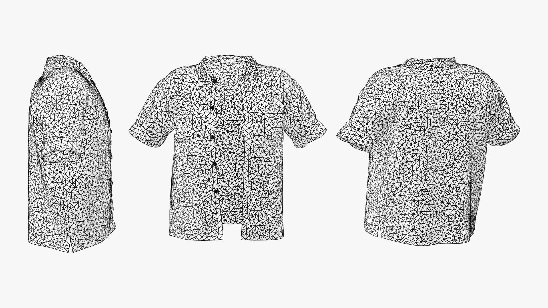 3D Mens Open Front Shirt Model - TurboSquid 1804614