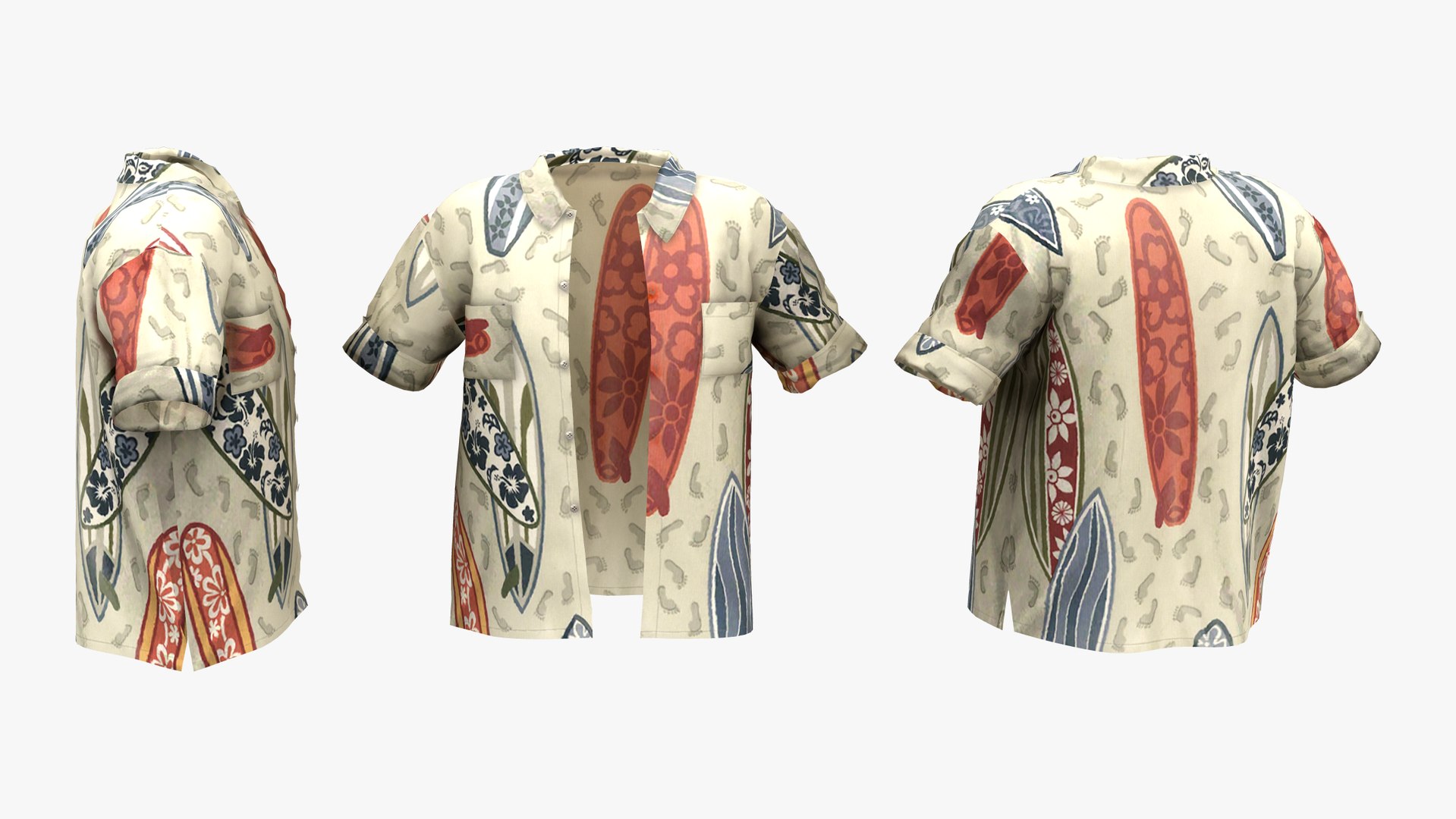 3D Mens Open Front Shirt Model - TurboSquid 1804614