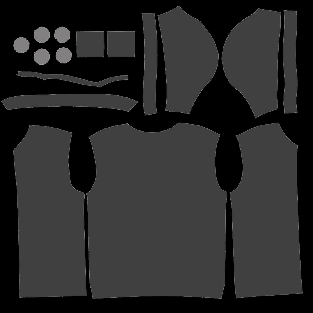 3D Mens Open Front Shirt Model - TurboSquid 1804614