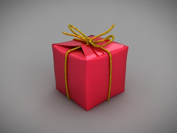 3d christmas present model