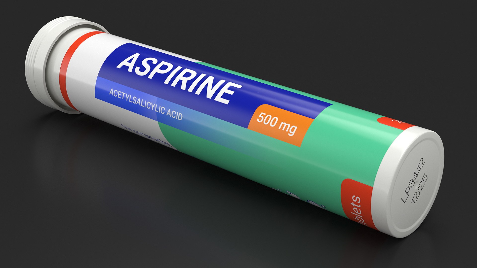 Aspirine Effervescent Package 25 Tabs Open 3D Model - TurboSquid 2211437