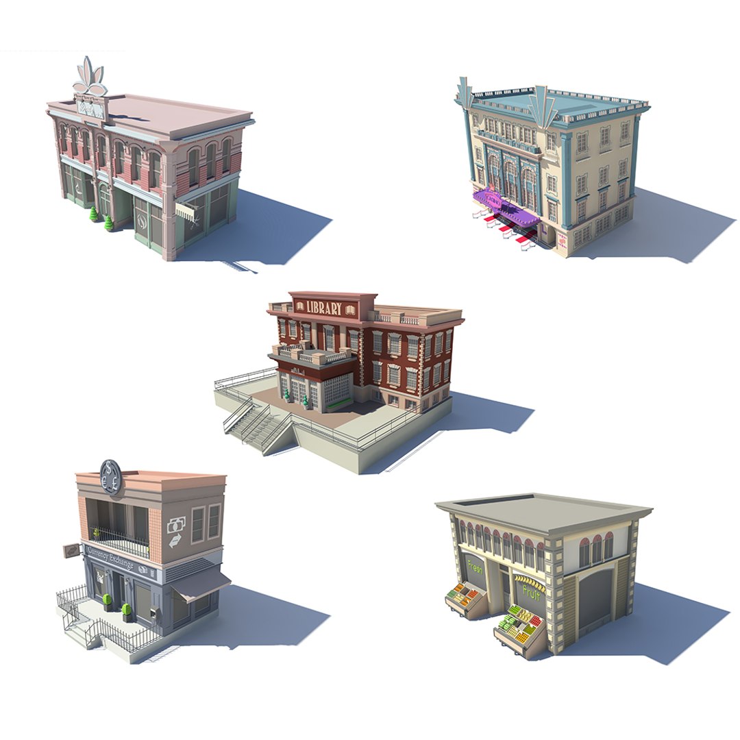 Set 07 Shop Store 3D Model - TurboSquid 1508554