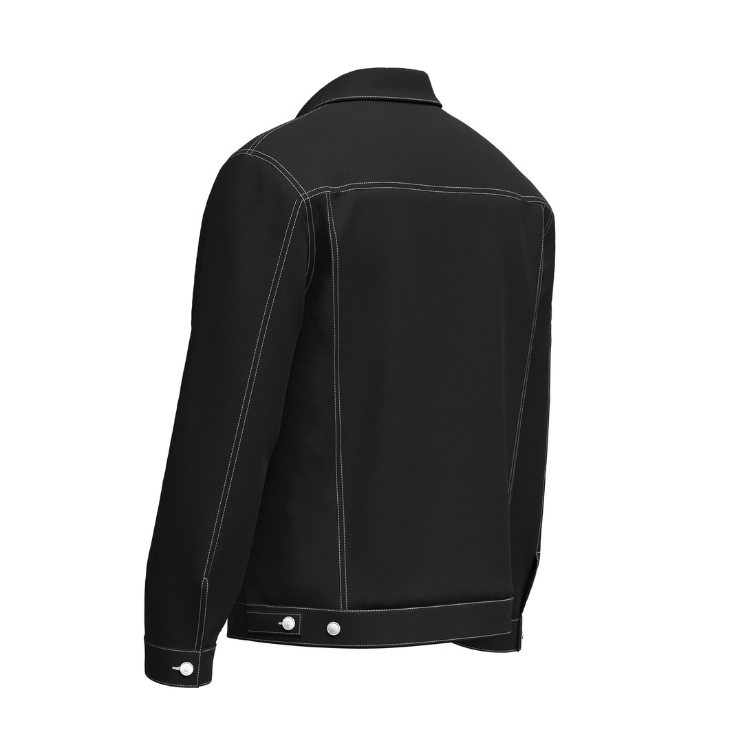 Denim Jacket 3D Model - TurboSquid 2007369