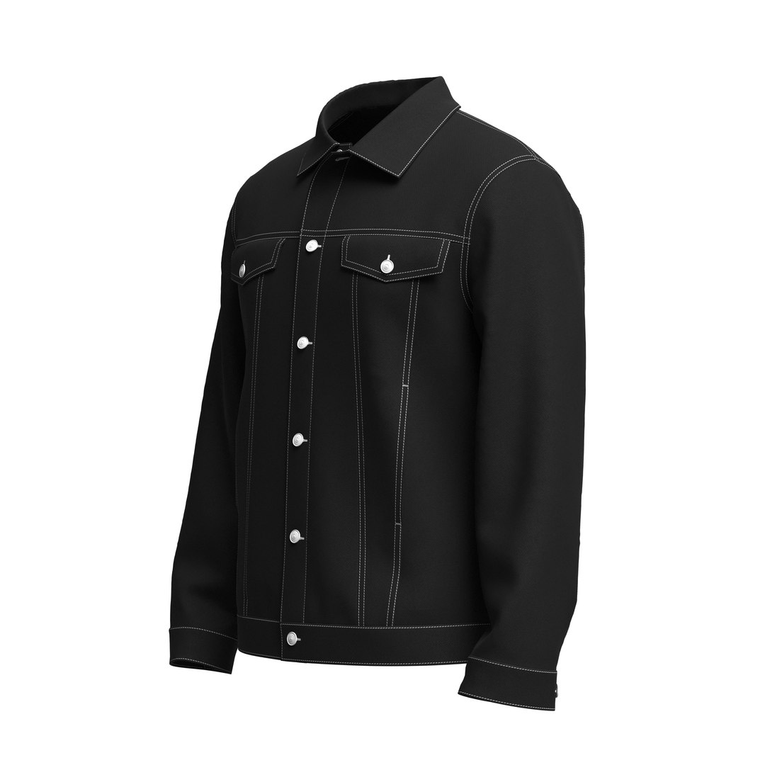 Denim Jacket 3D Model - TurboSquid 2007369