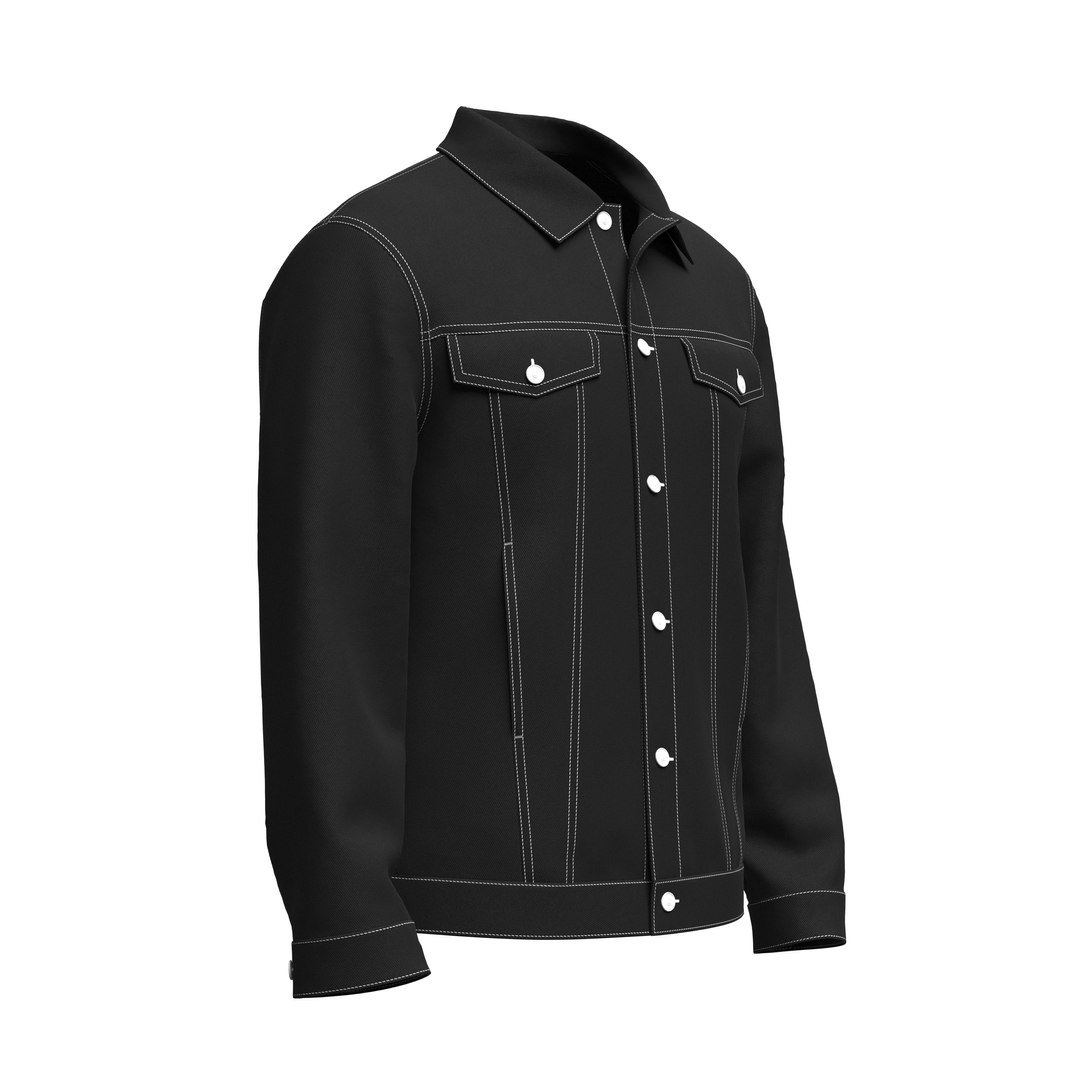Denim Jacket 3D Model - TurboSquid 2007369