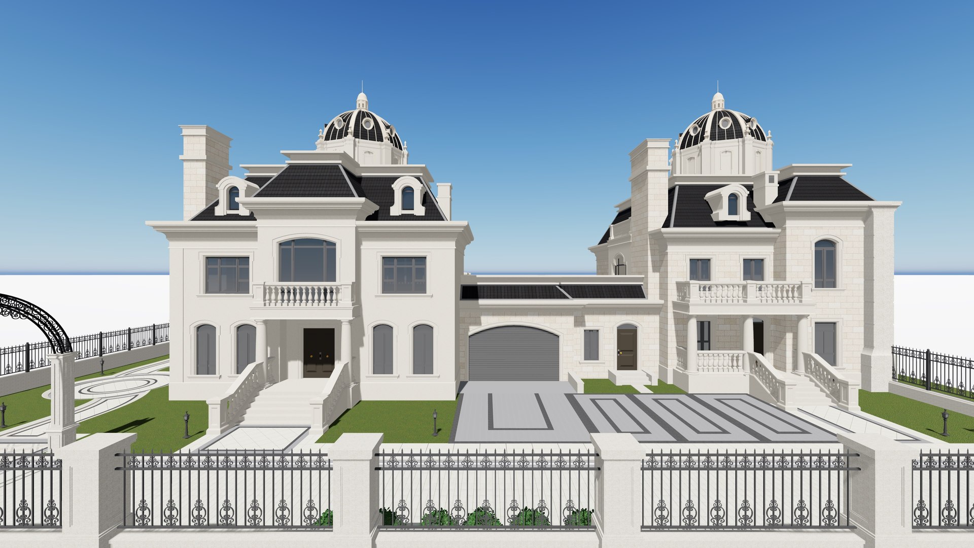 3D Mansion - Mediterranean House Manor Model - TurboSquid 2172204