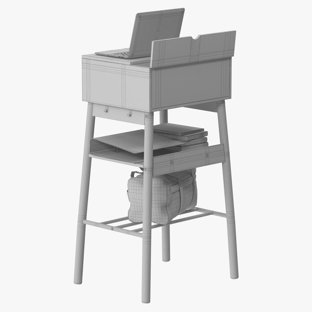 Ikea Knotten Standing Desks 3D Model - TurboSquid 1300136