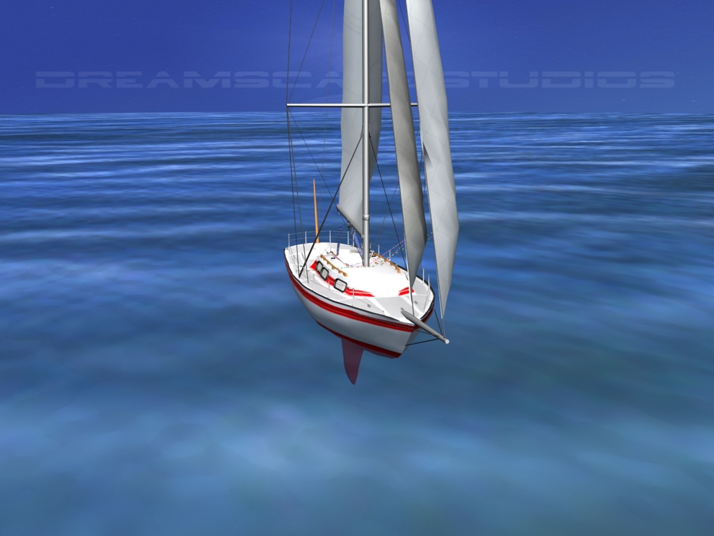3D Cutter Rigged Sailing Sailboats - TurboSquid 1305907