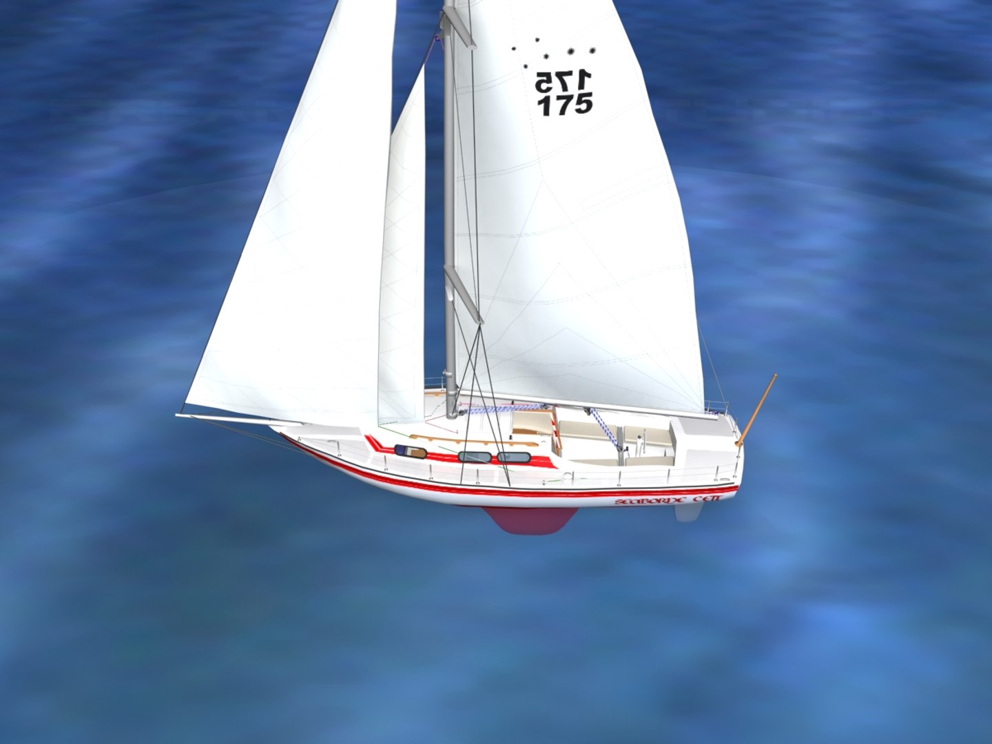 3D Cutter Rigged Sailing Sailboats - TurboSquid 1305907