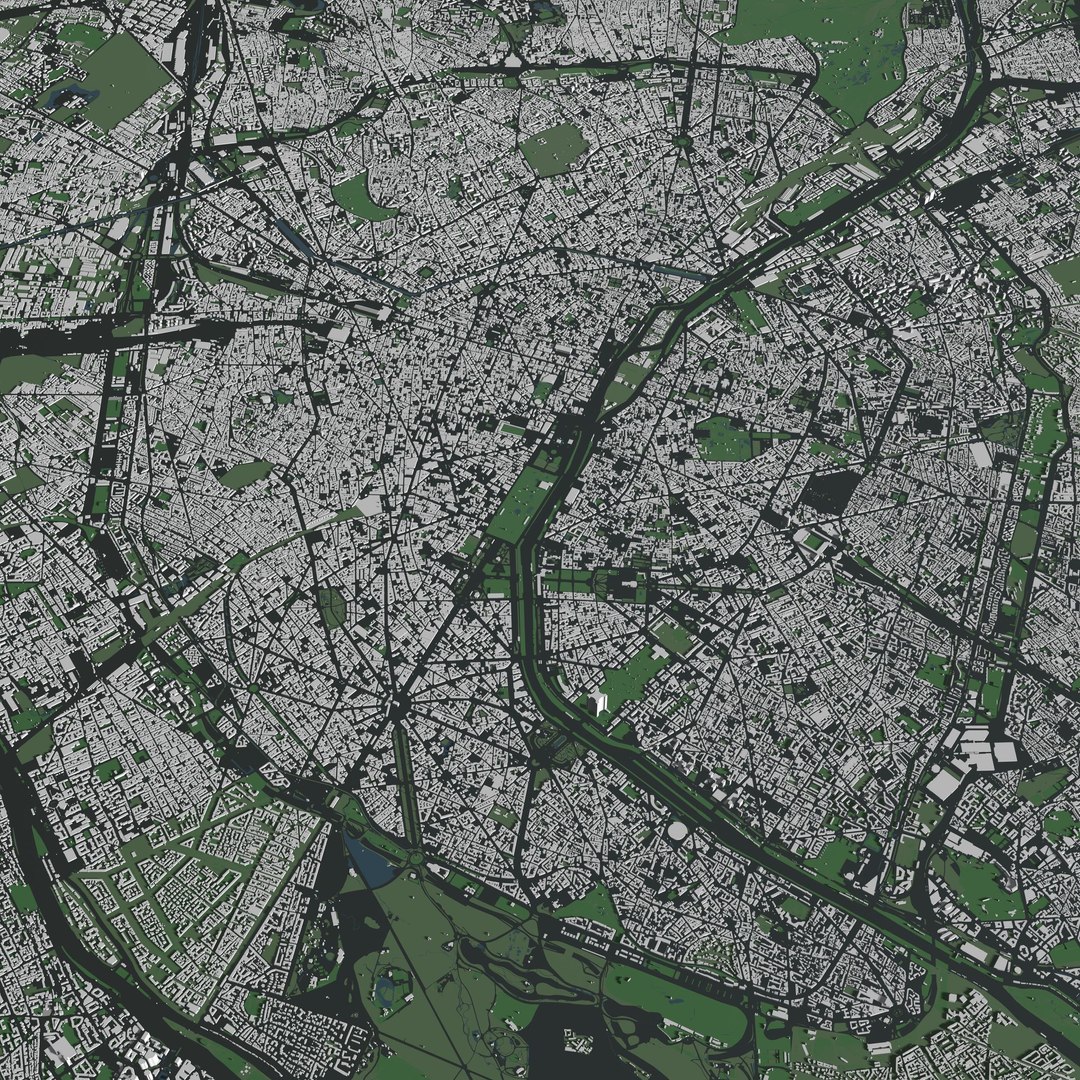 3D Paris France - City And Mass Building Model - TurboSquid 2199659