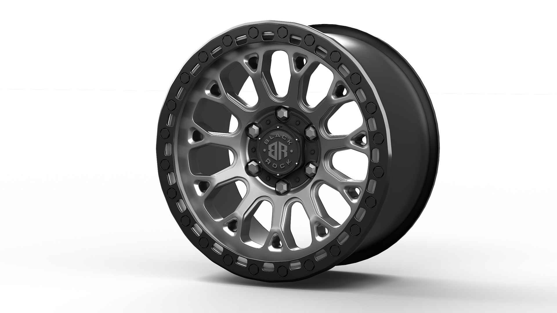 3D Black Rock Spider Off Road Rim model - TurboSquid 2116015