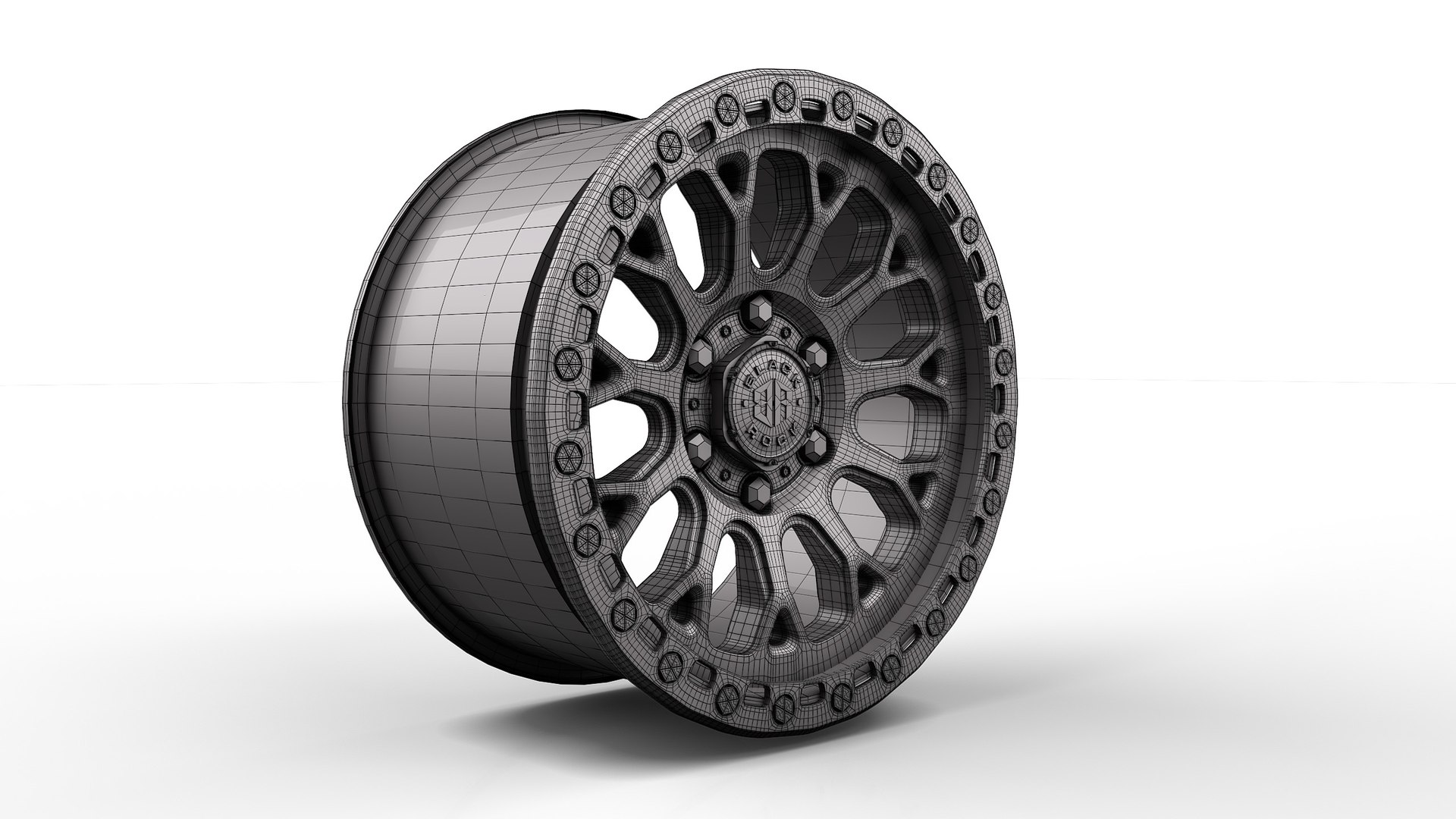 3D Black Rock Spider Off Road Rim model - TurboSquid 2116015