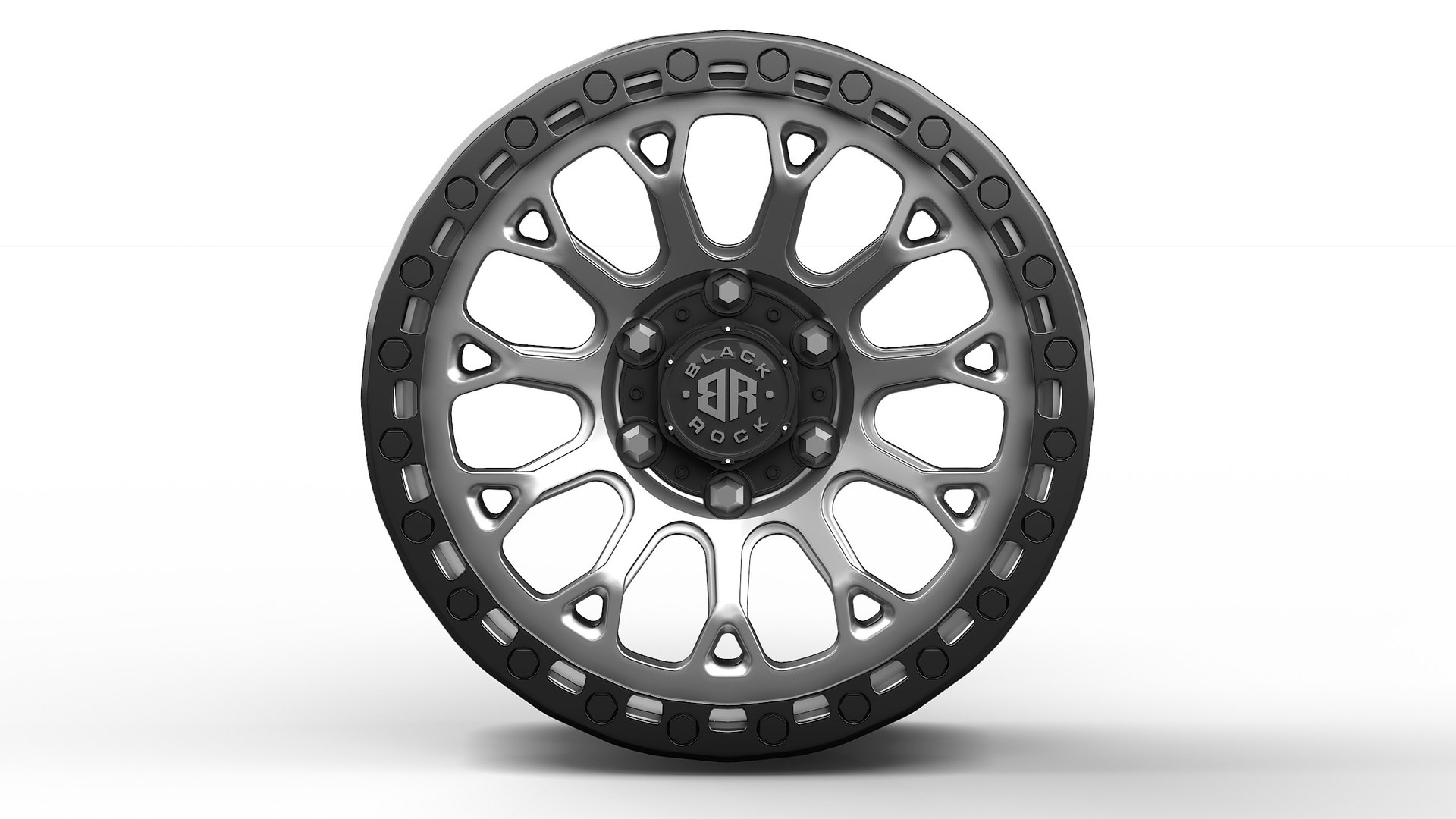 3D Black Rock Spider Off Road Rim model - TurboSquid 2116015