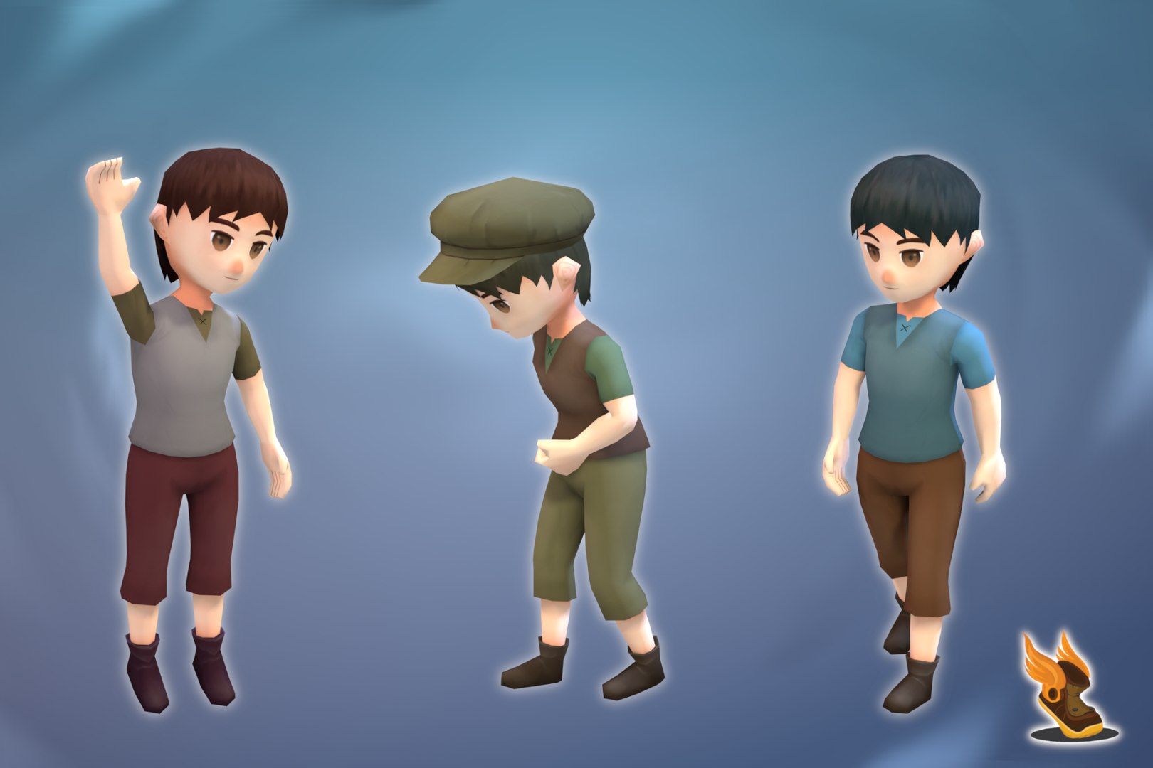 3D model Stylized NPC - Peasant Boy Tom - TurboSquid 2097644