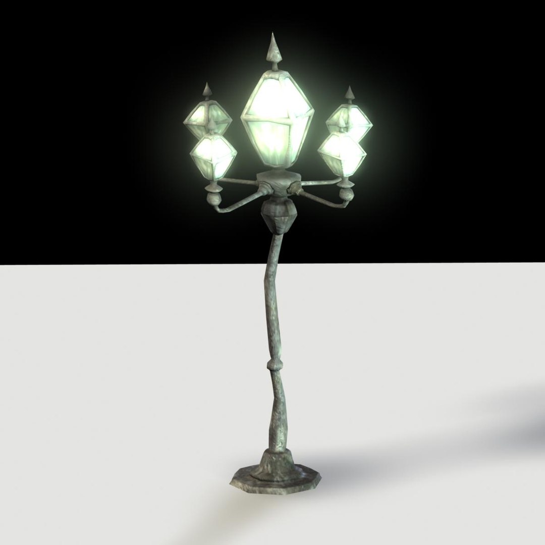 3ds Max Crooked Old Street Lamp
