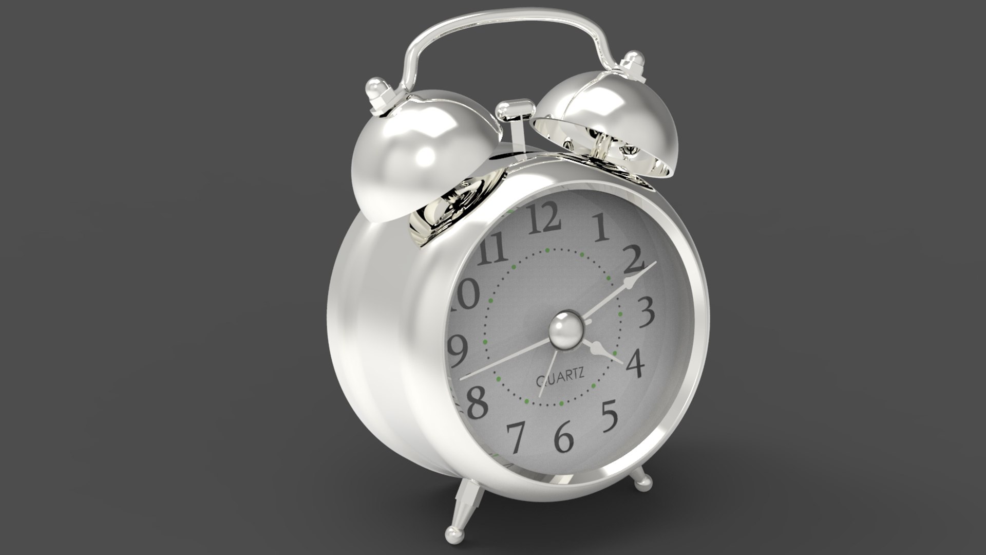 Twin bell alarm clock 3D model - TurboSquid 1553255