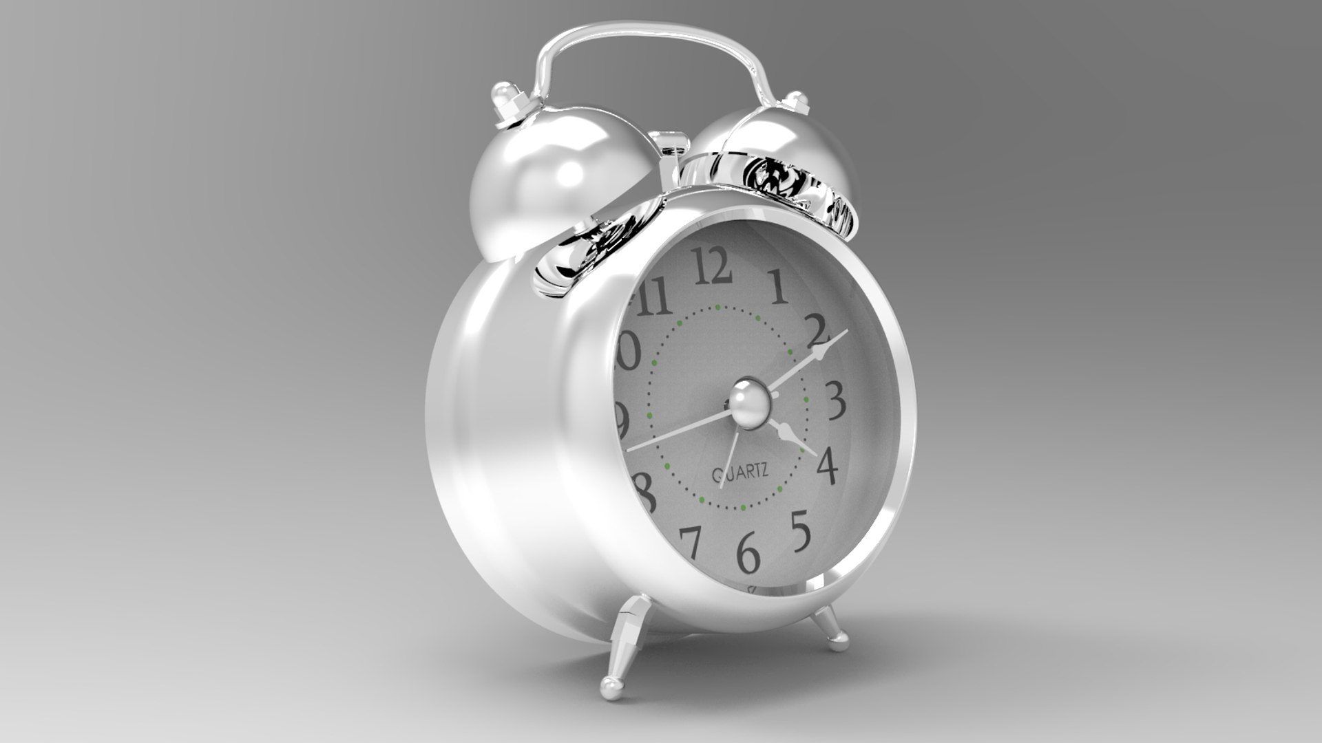 Twin bell alarm clock 3D model - TurboSquid 1553255