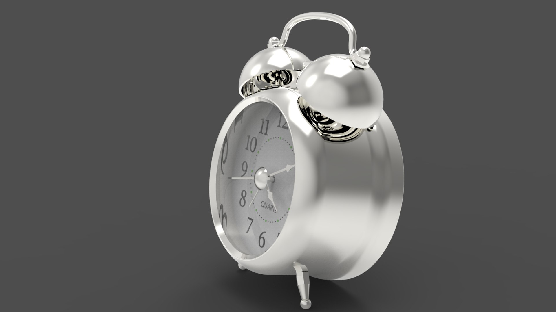 Twin bell alarm clock 3D model - TurboSquid 1553255