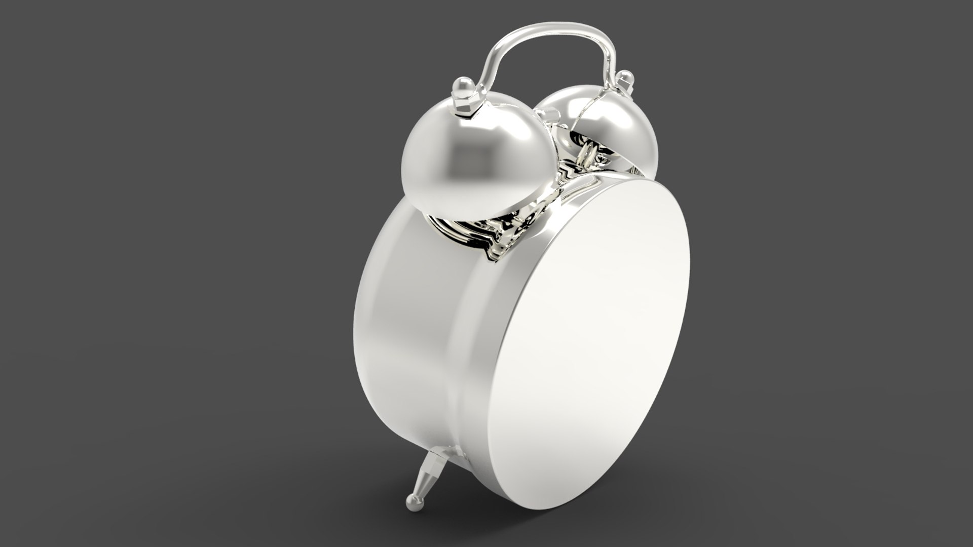 Twin bell alarm clock 3D model - TurboSquid 1553255