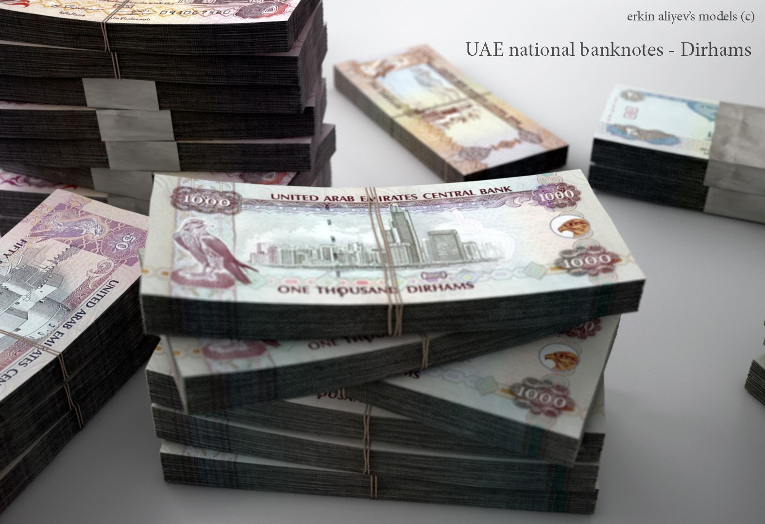 3d Model United Dirhams