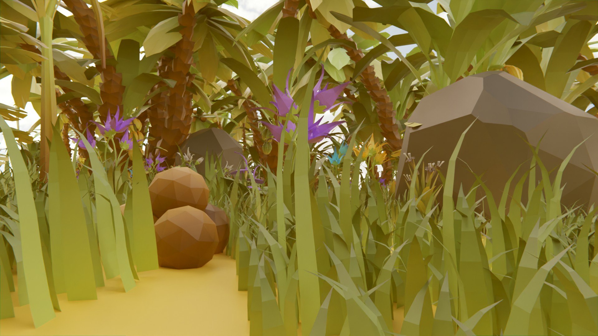 stylized jungle
