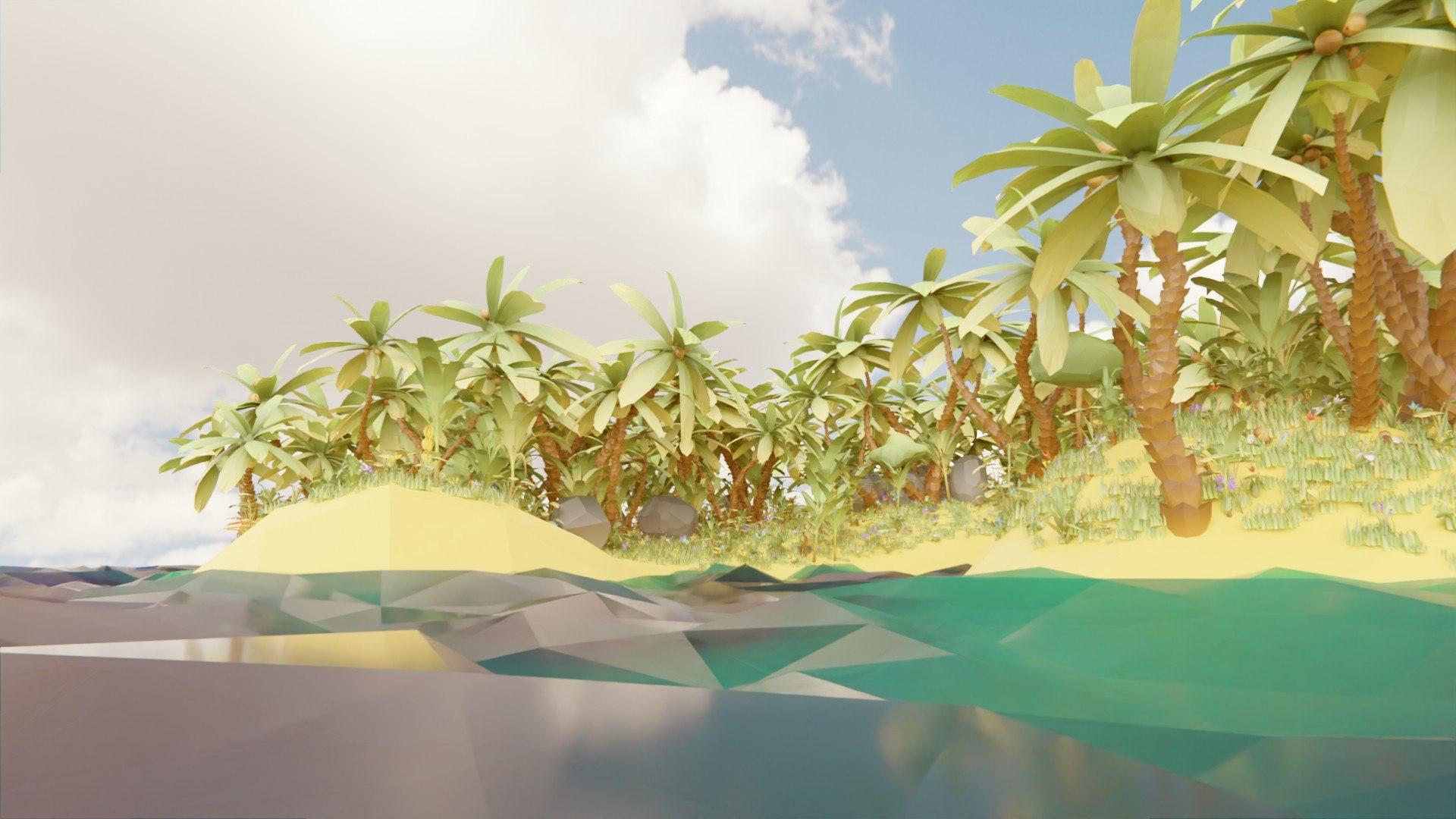 3D Stylized Environment Tropical Jungle Asset Pack Model - TurboSquid ...