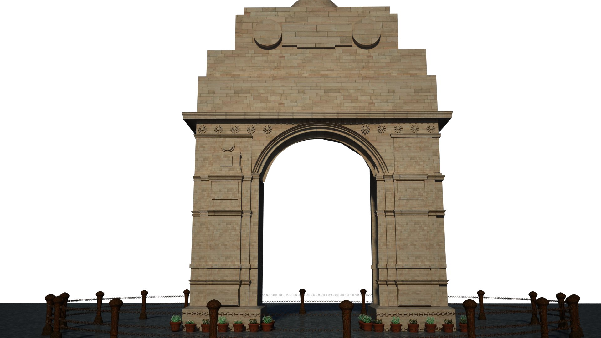 3D India Gate - TurboSquid 1201122