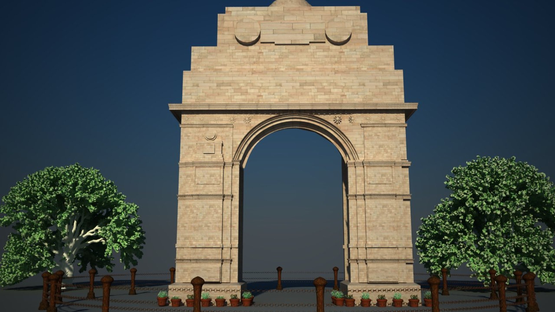 3D India Gate - TurboSquid 1201122