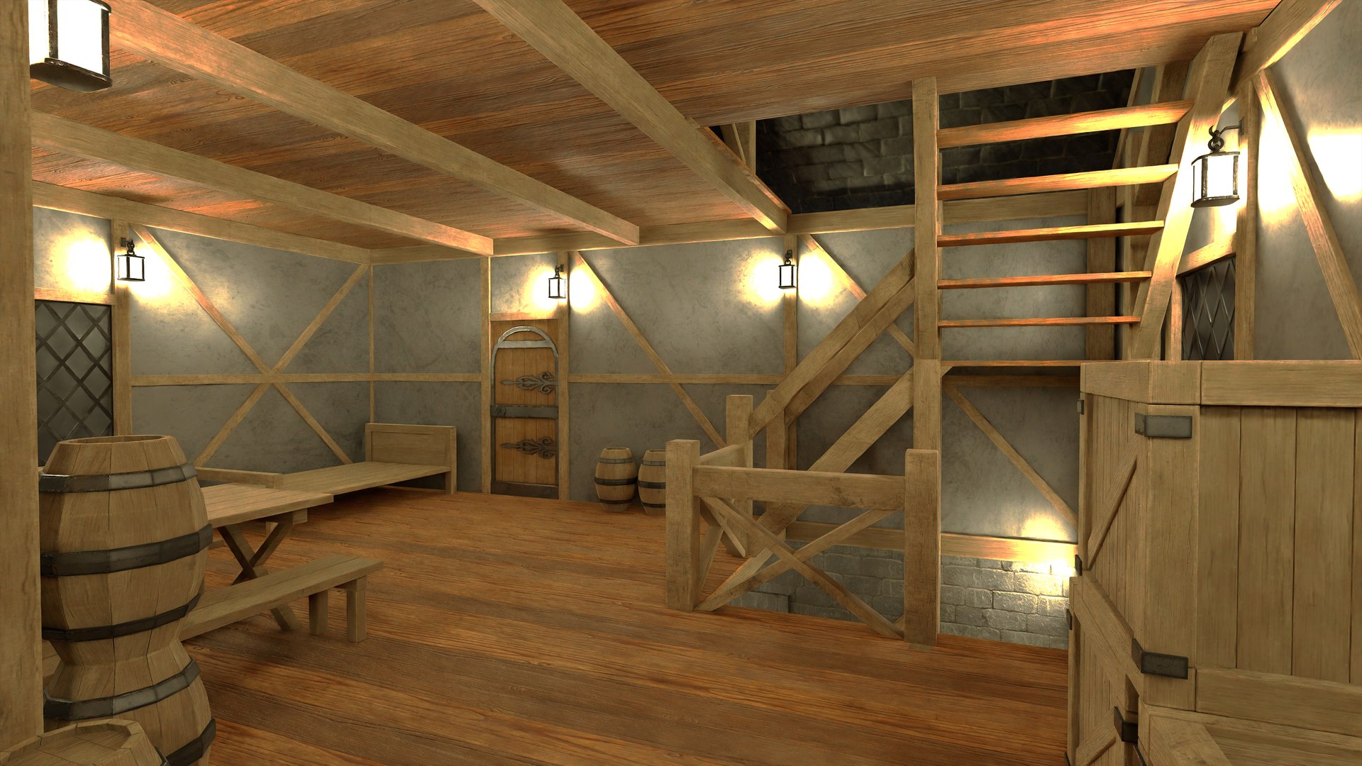 3D Fantasy Modular House - TurboSquid 2285960