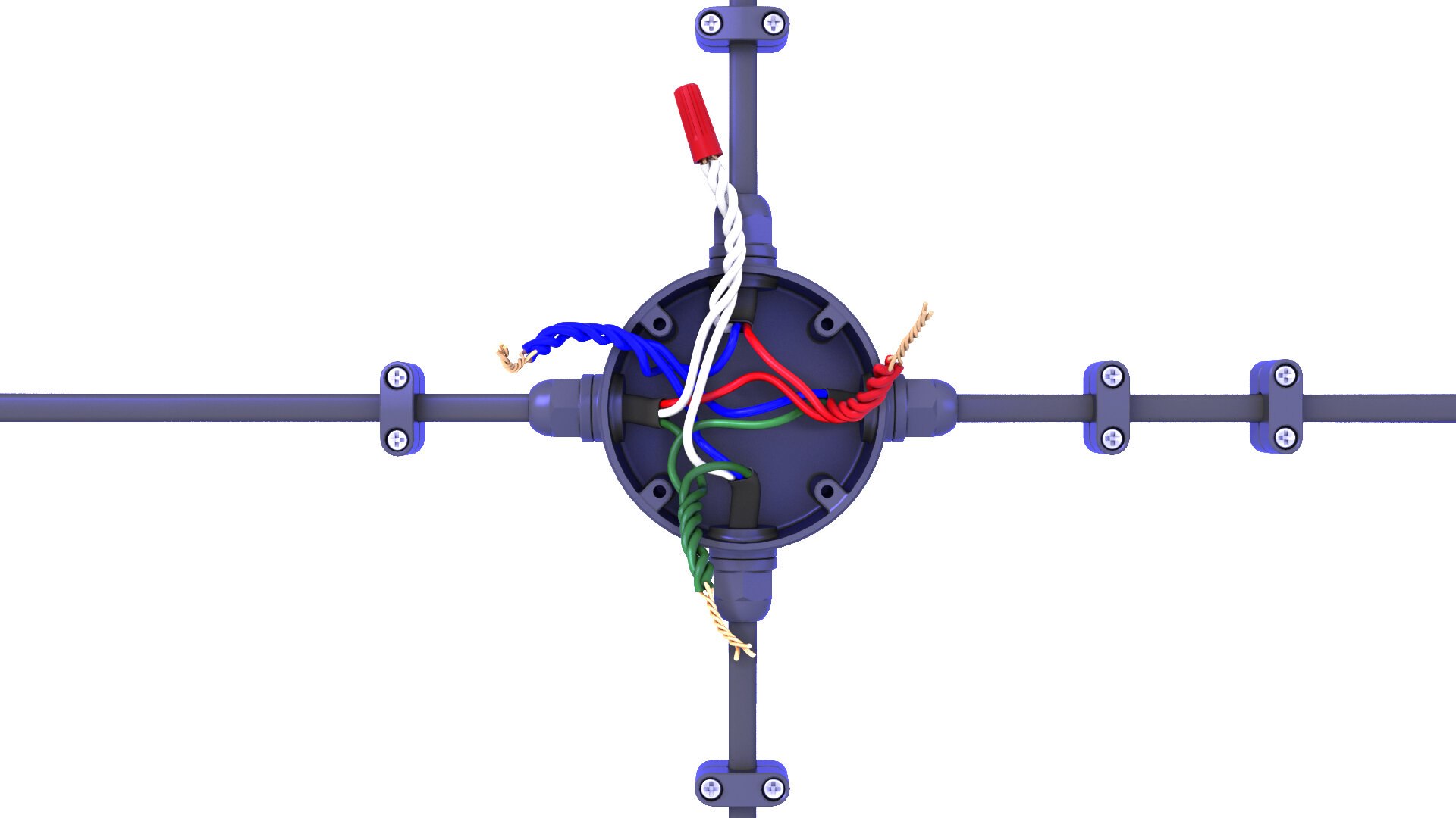 Junction Box Round 36 3D Model - TurboSquid 1857871