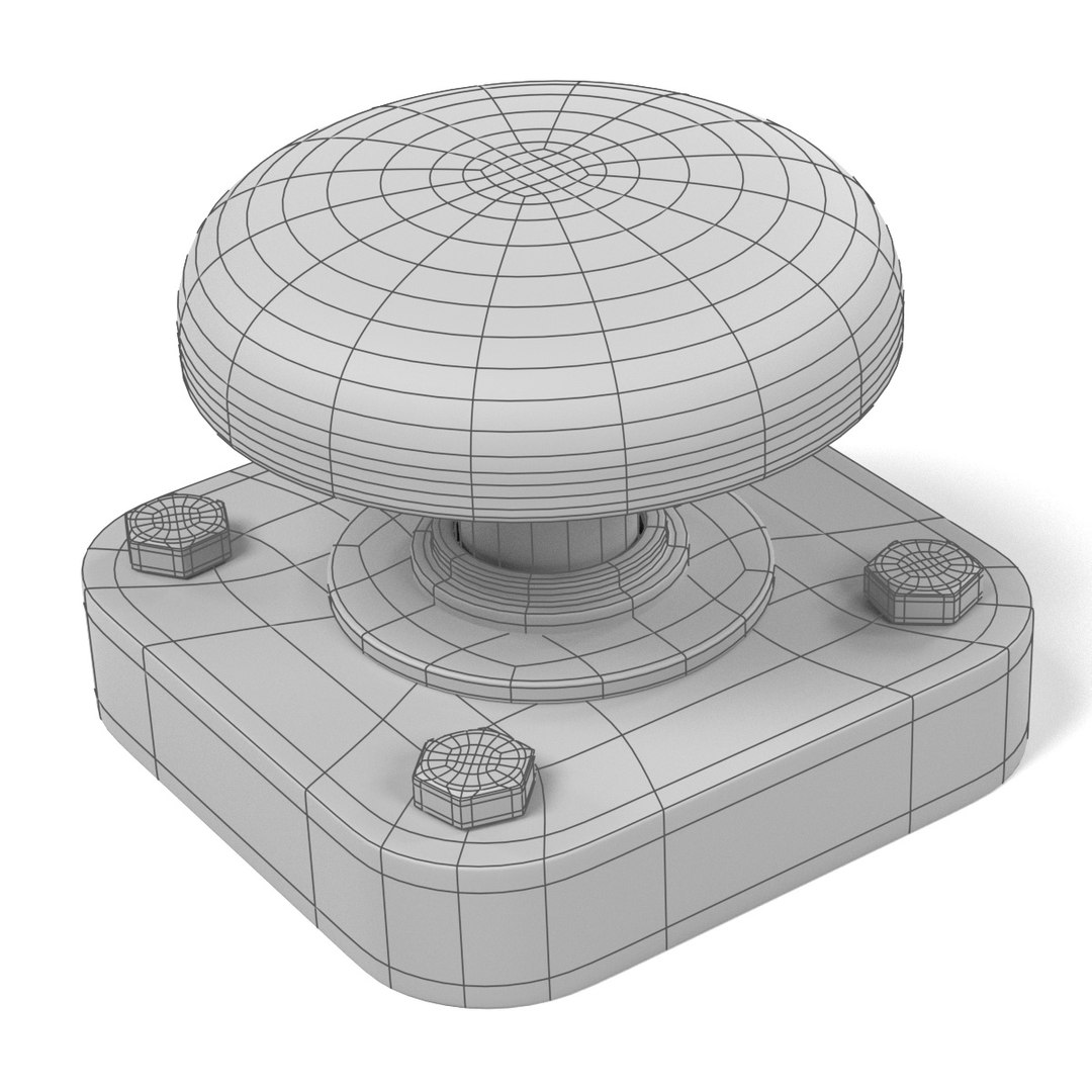 3d Red Button Model