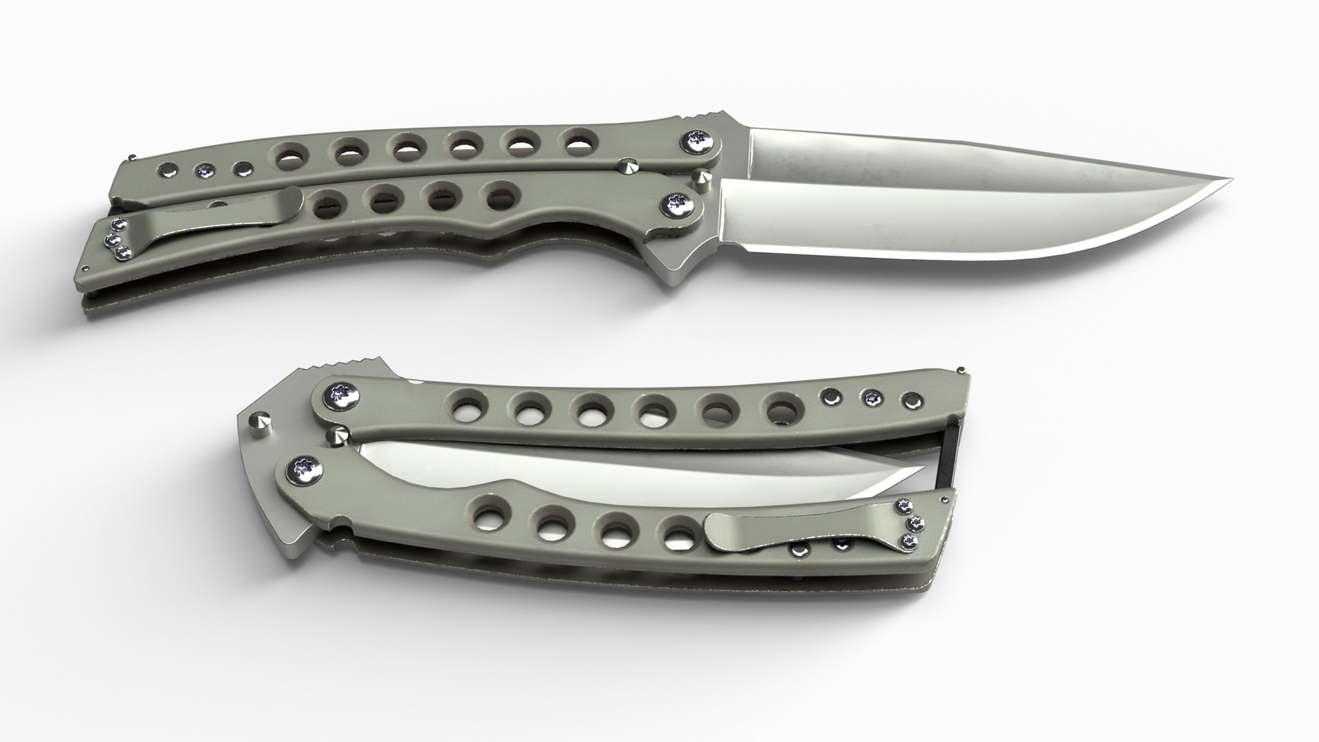 Knife Balisong 3D Model - TurboSquid 2366710