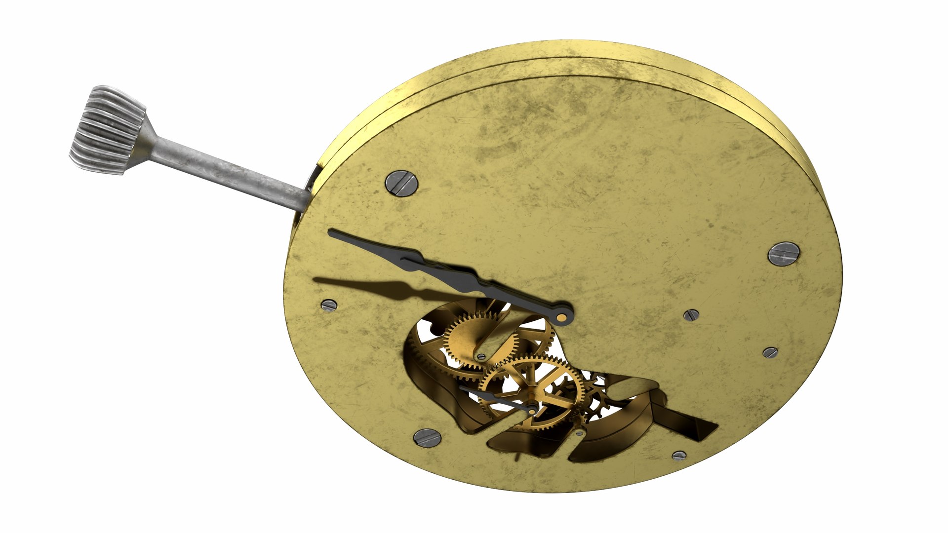 3D Model Vintage Watch Movement Mechanism Rigged - TurboSquid 2199200