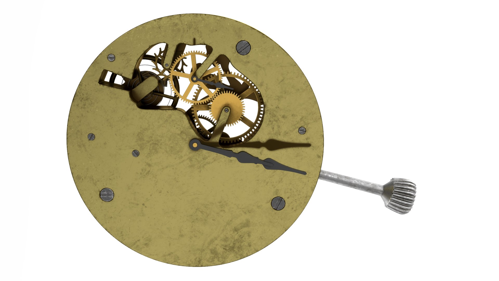 3D Model Vintage Watch Movement Mechanism Rigged - TurboSquid 2199200