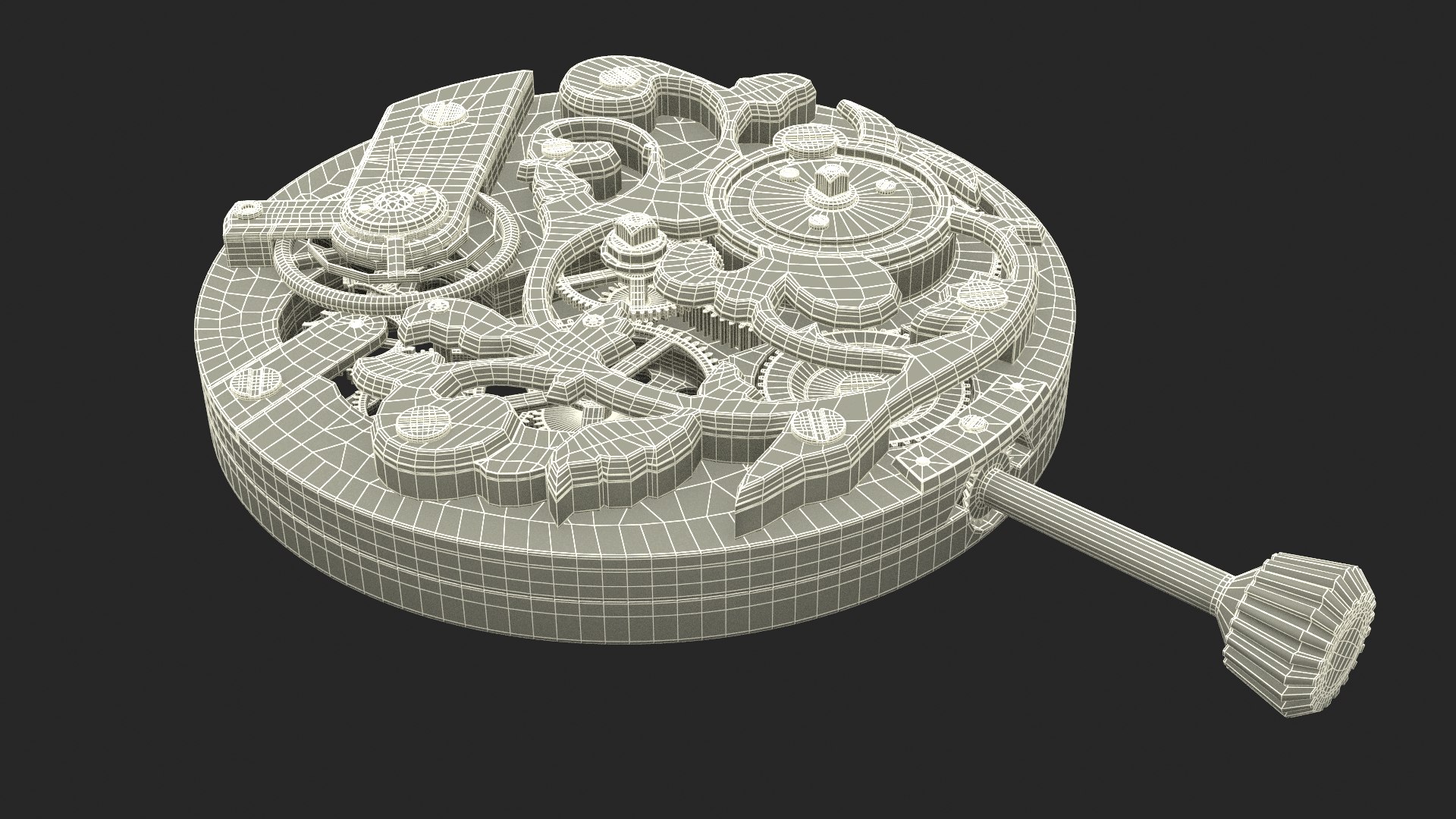 3D Model Vintage Watch Movement Mechanism Rigged - TurboSquid 2199200