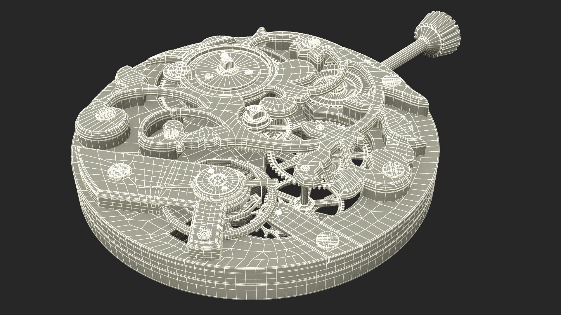 3D Model Vintage Watch Movement Mechanism Rigged - TurboSquid 2199200