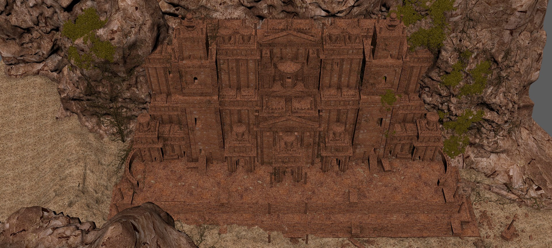 3D Fantasy Petra Palace Environment - TurboSquid 2234236