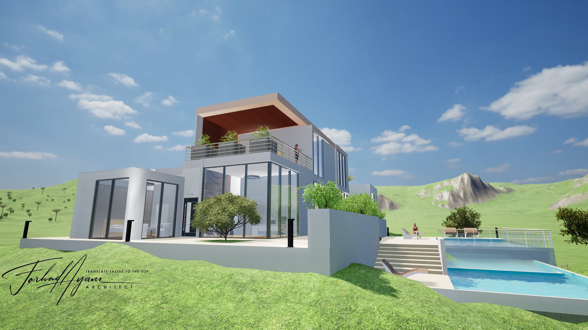 3D Minimal Villa Design Final - TurboSquid 2230036