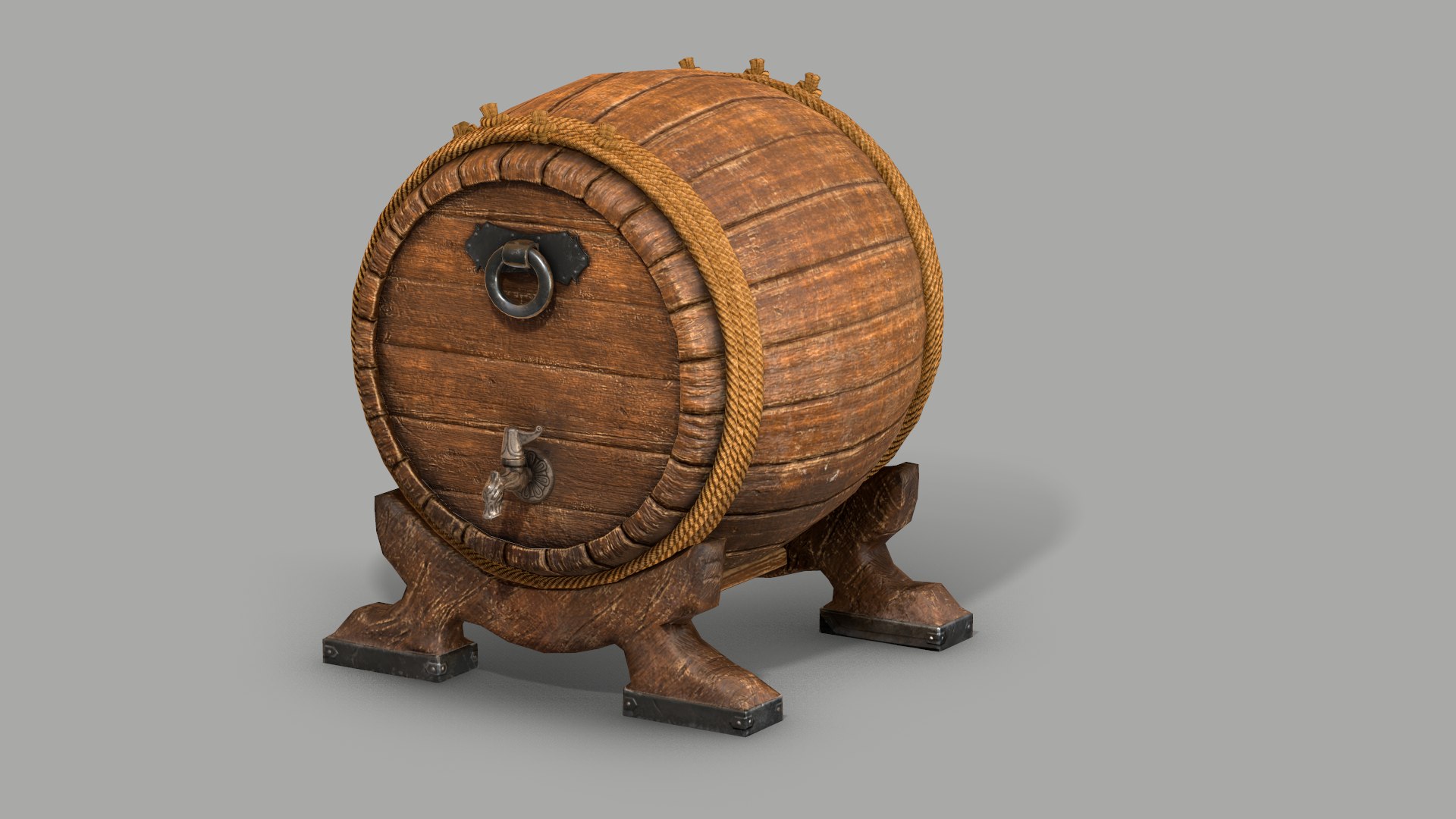 3D model Wooden Beer Barrel - TurboSquid 1834206
