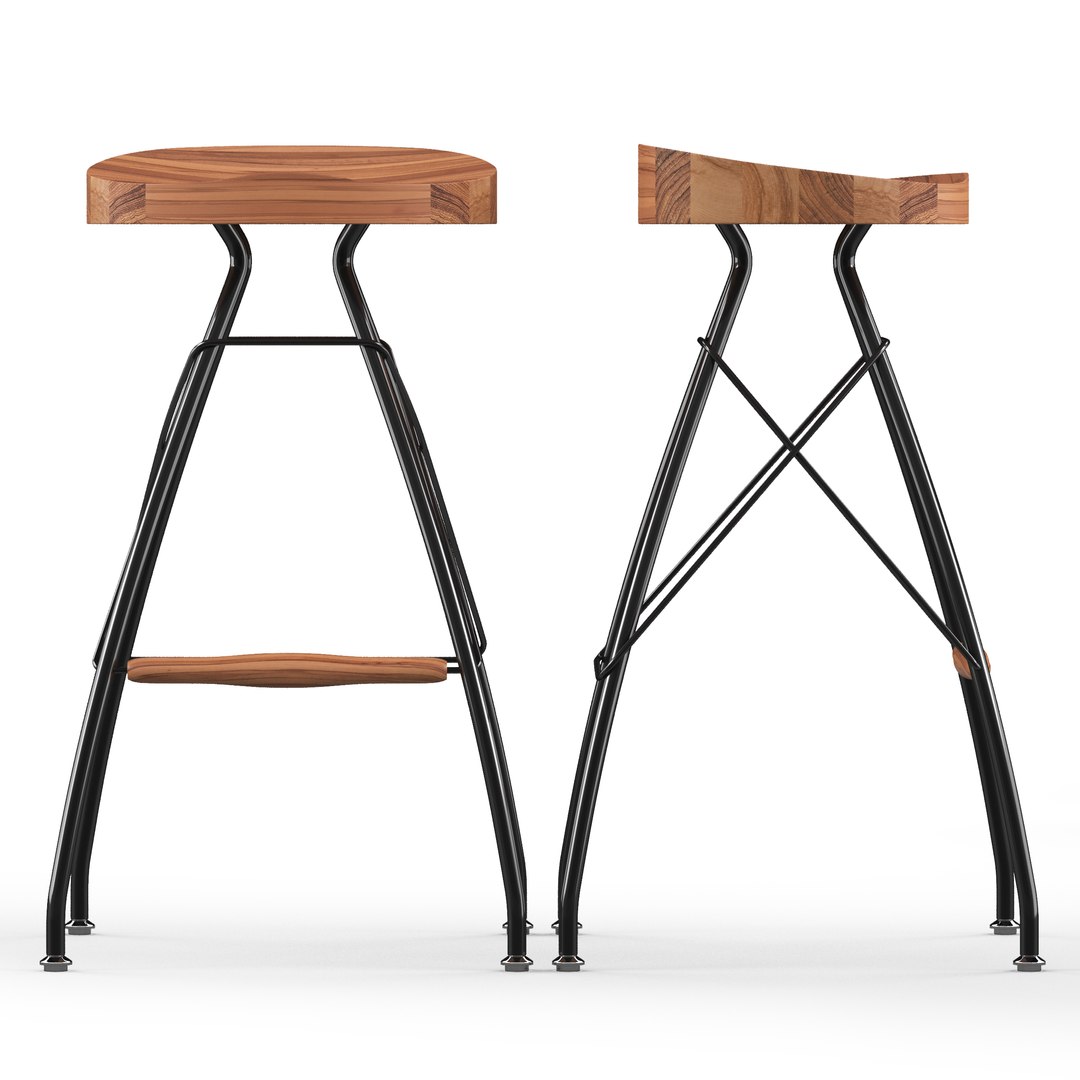 3D Cult Furniture Atlas Metal Bar Stool model - TurboSquid 2173080