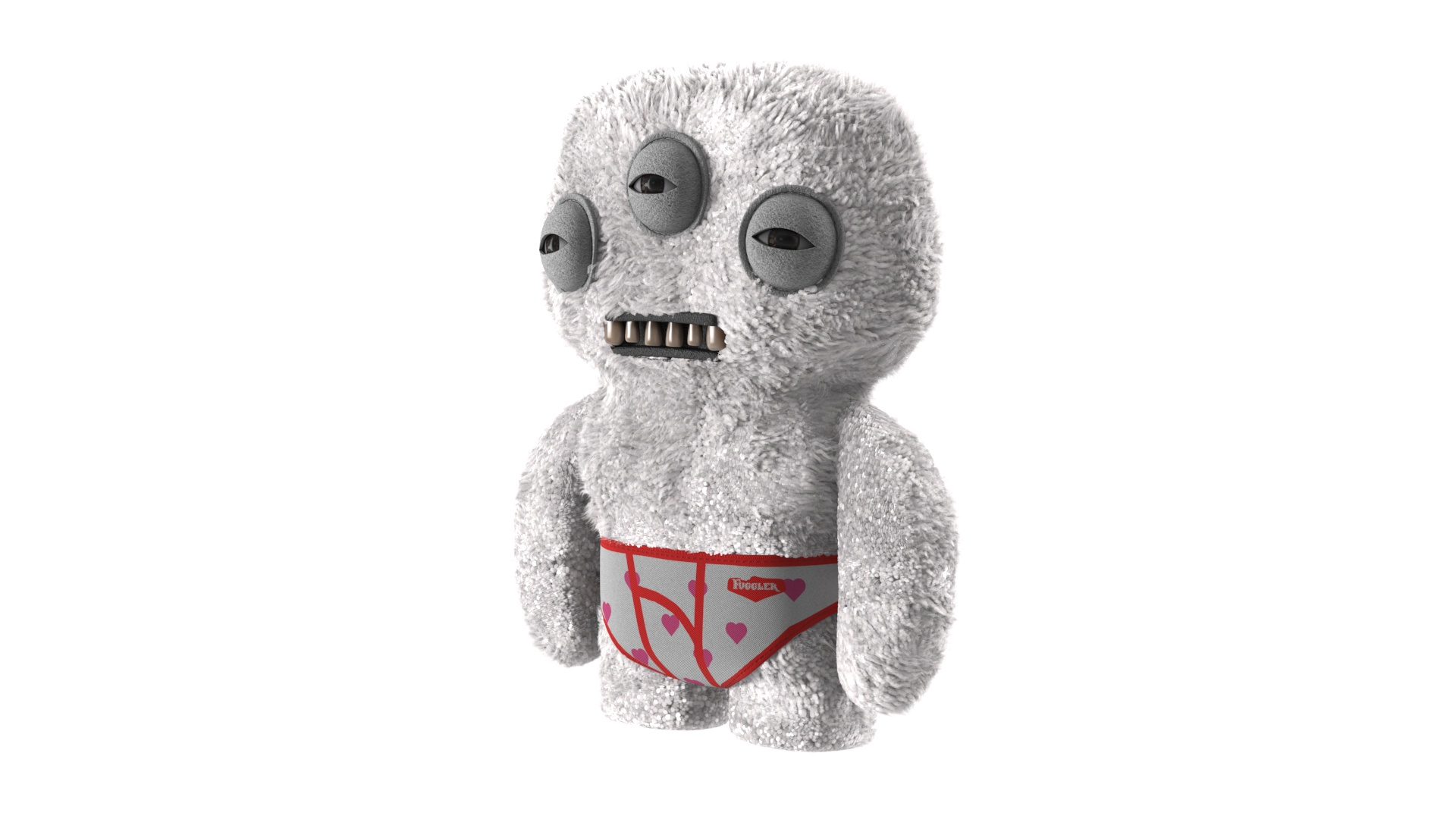 Fuggler Annoyed Plush Alien Toy White Fur Rigged 3D Model - TurboSquid ...